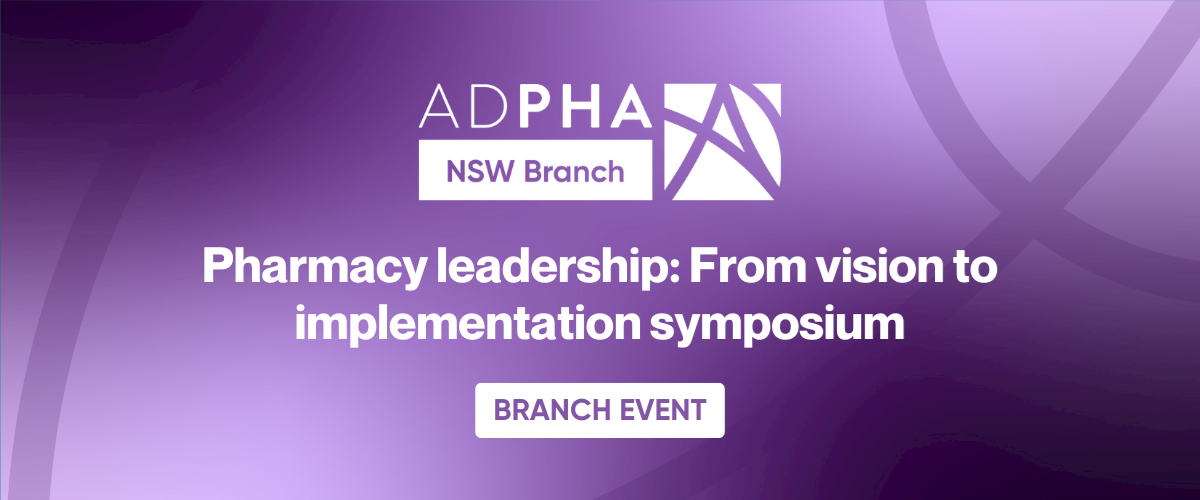 NSW Branch | Pharmacy leadership: From vision to implementation ...